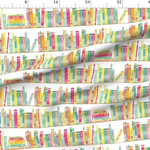 Library Books Fabric for the Love of Reading by Allisonkreftdesigns ...