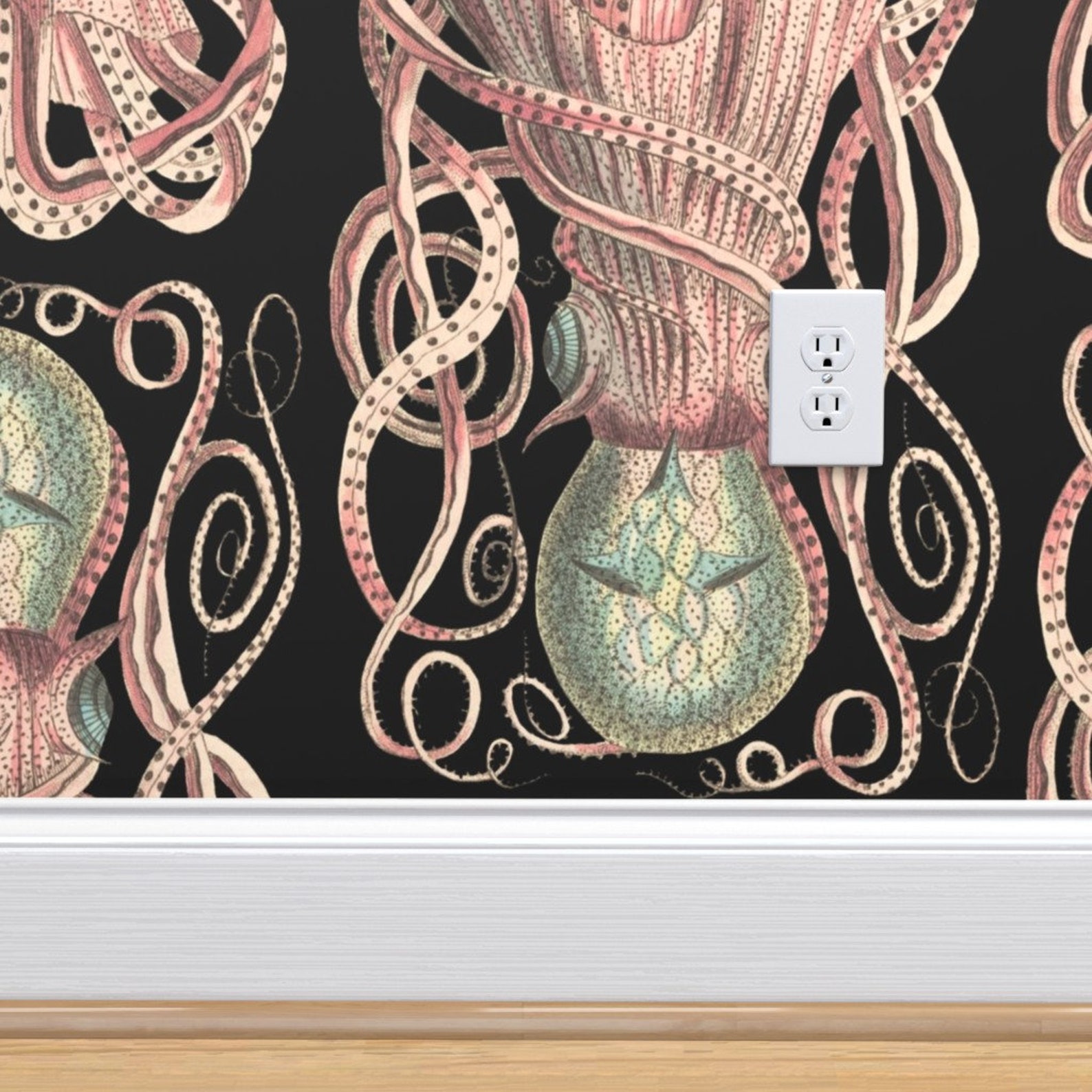 Cuttlefish Wallpaper Sepiidae All Day Black by | Etsy