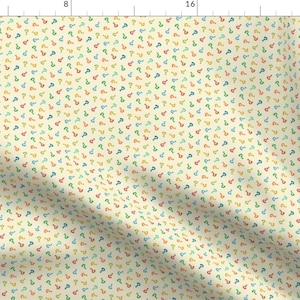 Question Fabric - Tiny Mini Ditsy Rainbow Print Question Marks Kid ...