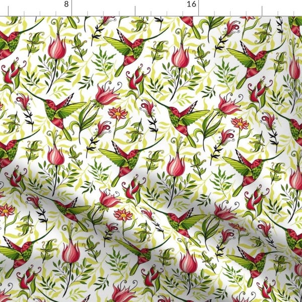 Hummingbird Fabric - Etsy