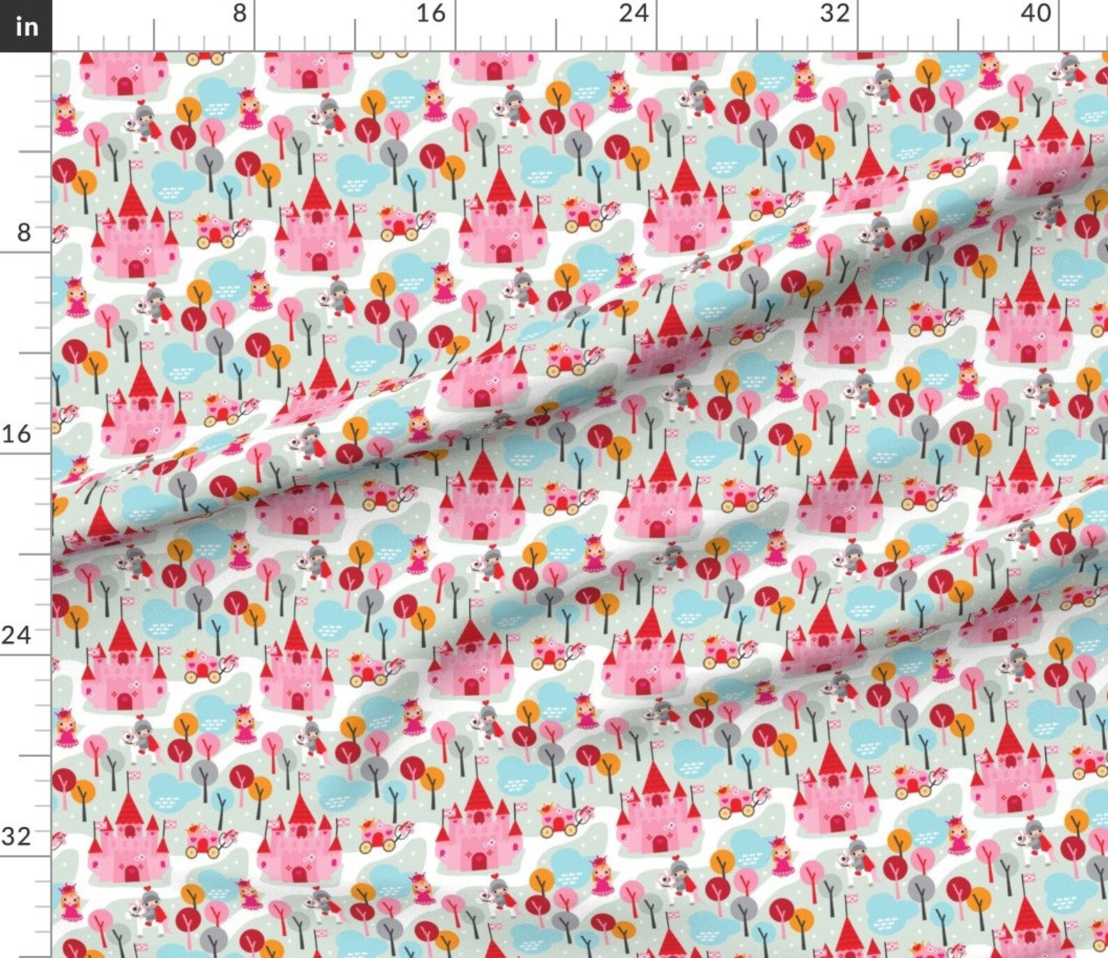 Baby Girl Fabric Princess & White Horses Dream Baby Nursery - Etsy