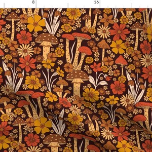 Vintage Style Flower Upholstery Fabric- Retro 1970s by Somecallmebeth ...