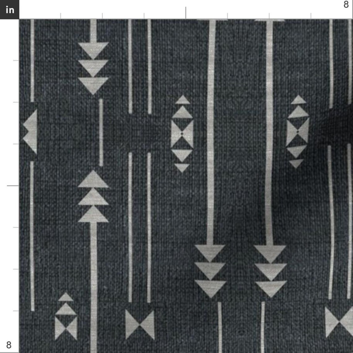 Arrow Fabric - French Linen Arrow Gray by Holli Zollinger - Arrow Gray ...