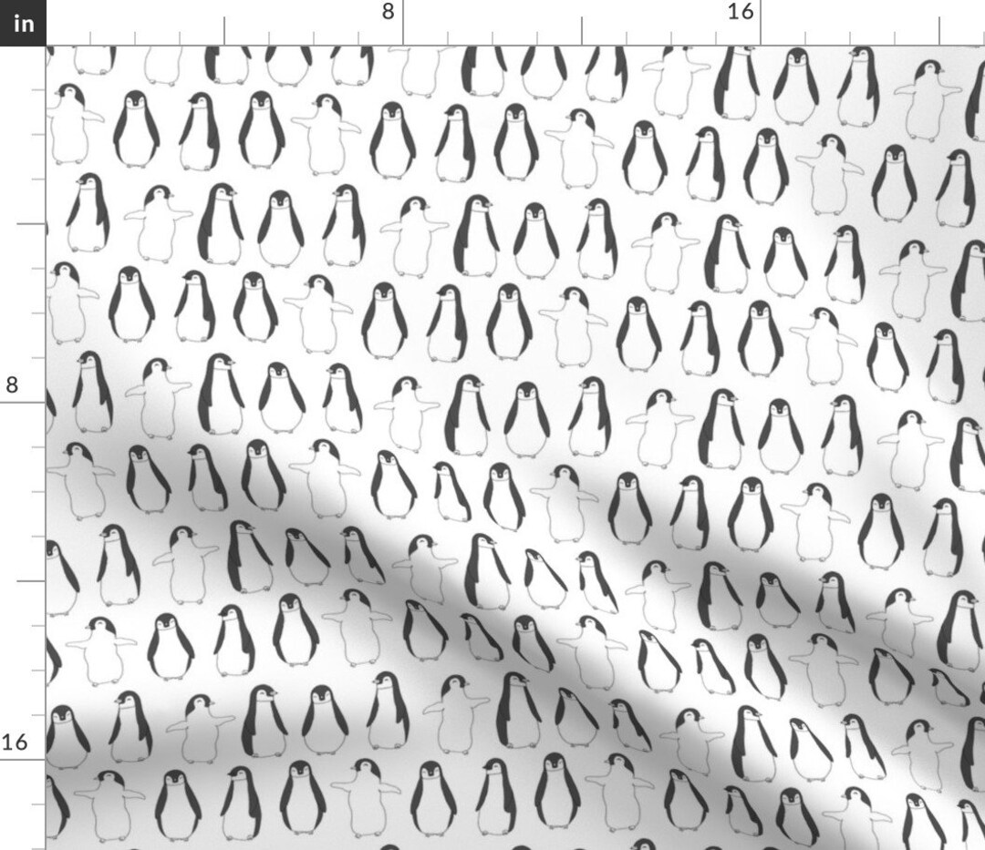 Penguin Fabric Penguin // Baby Penguin Winter Animals White - Etsy