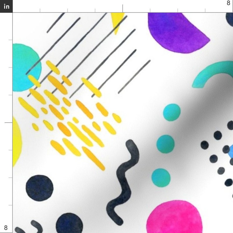 Memphis Style Fabric Memphis Style by Runlenarun 1990s - Etsy