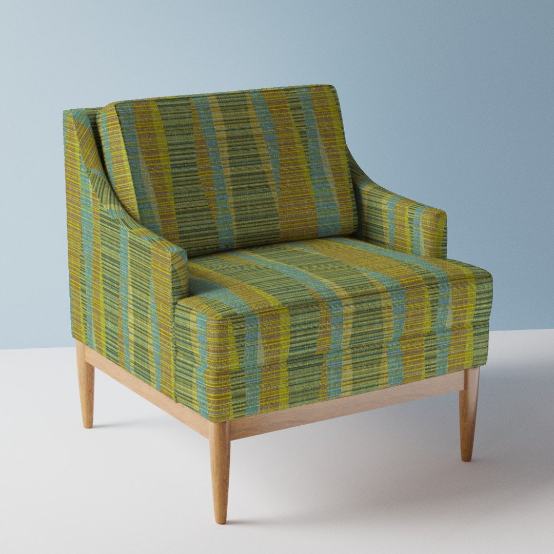 Mid Century Modern Upholstery Fabric Olive Lines by Theodesign Olive ...