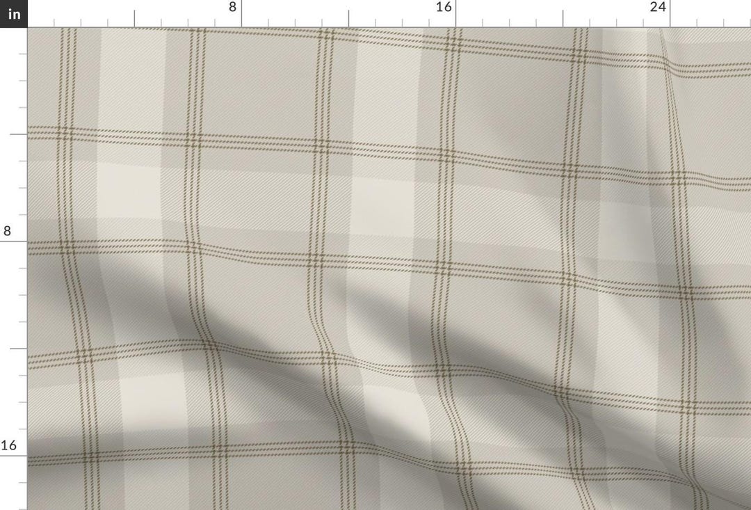 Beige Plaid Apparel Fabric - Light Tan Plaid by Laura_nisbet_art ...