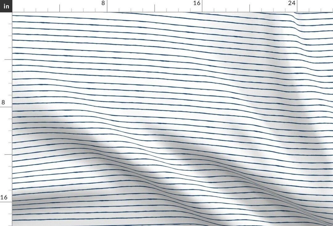 Nautical Stripe Fabric Swim Lane Stripe in White and Nautical Navy by ...