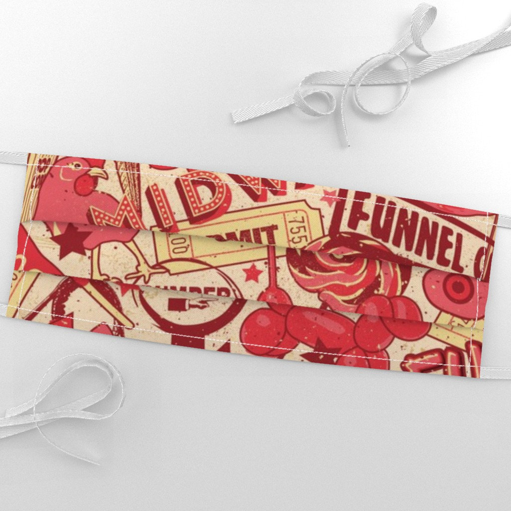 State Fair Fabric Retro Red State Fair by Mariafaithgarcia | Etsy