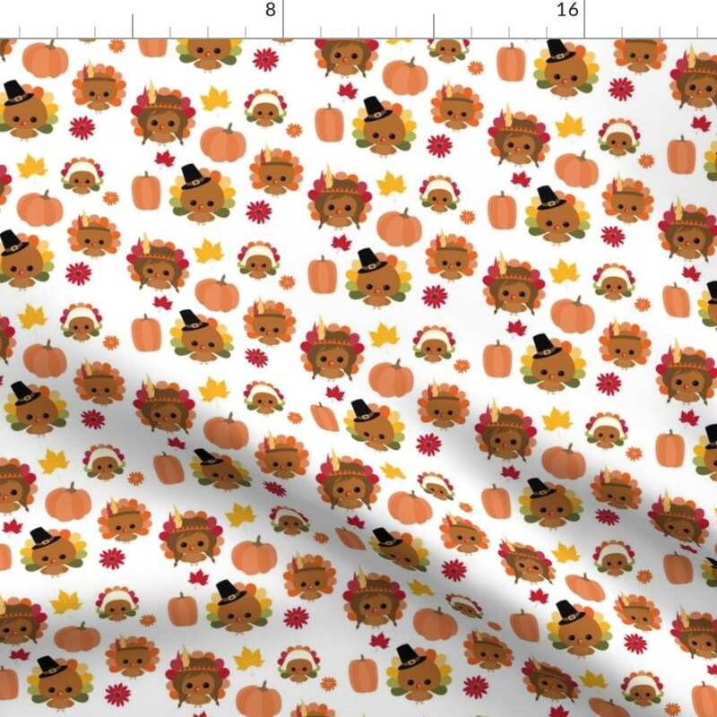 Thanksgiving Fabric - Etsy