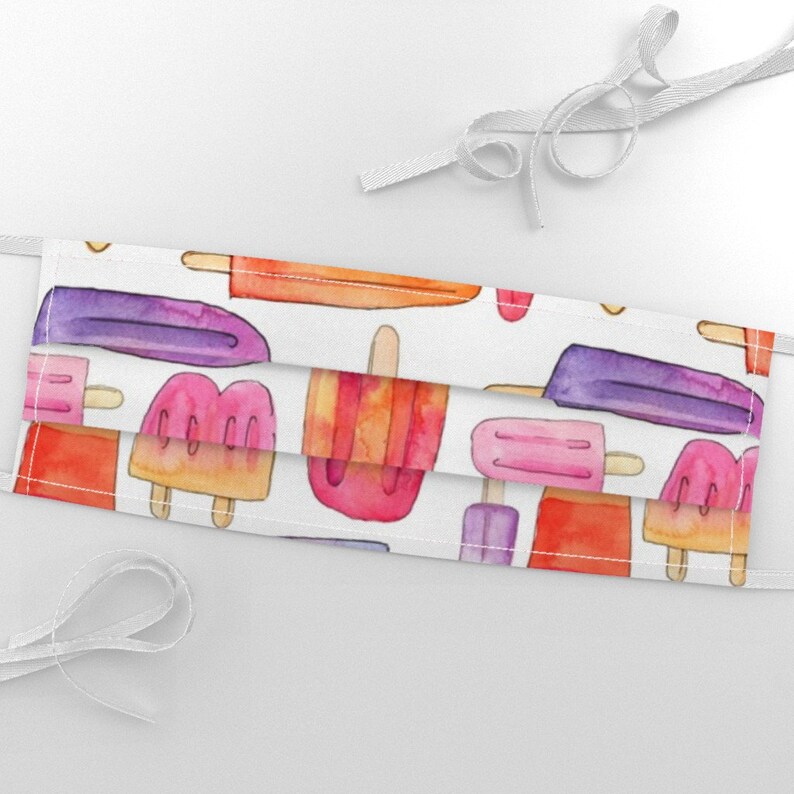 Ice Pops Fabric Watercolor Ice Pop Pattern by Latheandquill - Etsy
