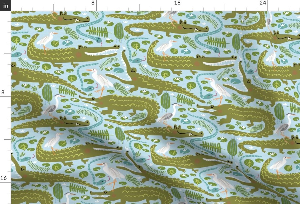 Everglades Alligators Fabric - Everglades Alligators by ...