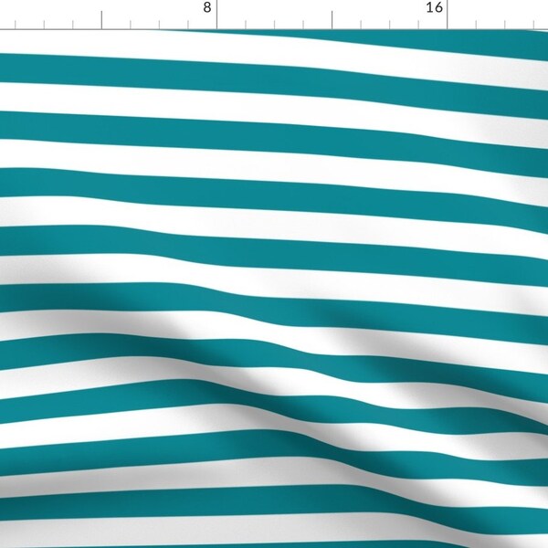 Aqua Striped Fabric - Etsy