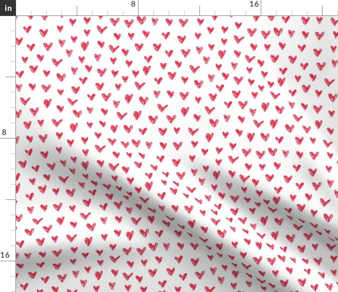 Red Hearts Fabric Red Love Hearts by Graphicsdish Red Love Valentine's ...
