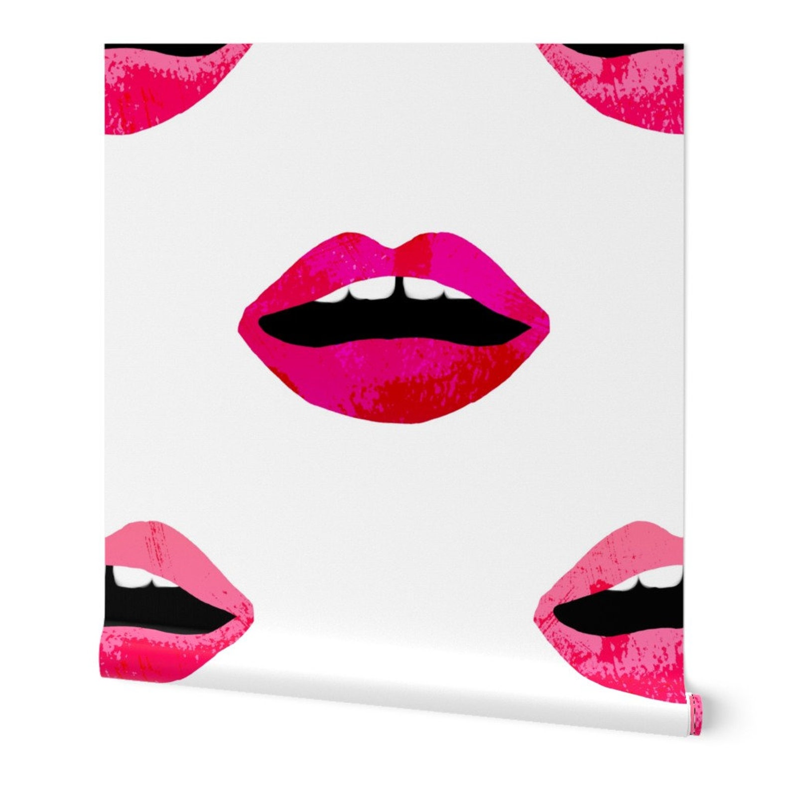 Lips Wallpaper Love Lipstick Print by Charlottewinter Lips - Etsy