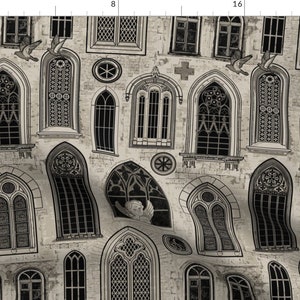 Windows Fabric Medieval Gothic Church Windows by - Etsy