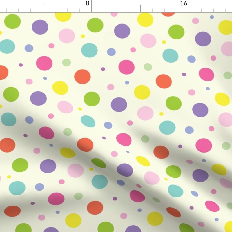 Multi Color Polka Dot Fabric - Etsy