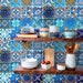 Spanish Wallpaper Sea Breeze Spanish Tile by Penguinhouse Blue Orange ...