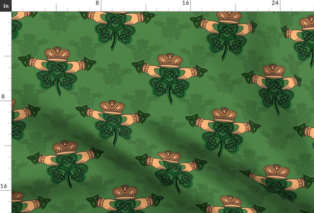 Celtic Knot Fabric - Irish Celtic Claddagh by Irishvikingdesigns ...
