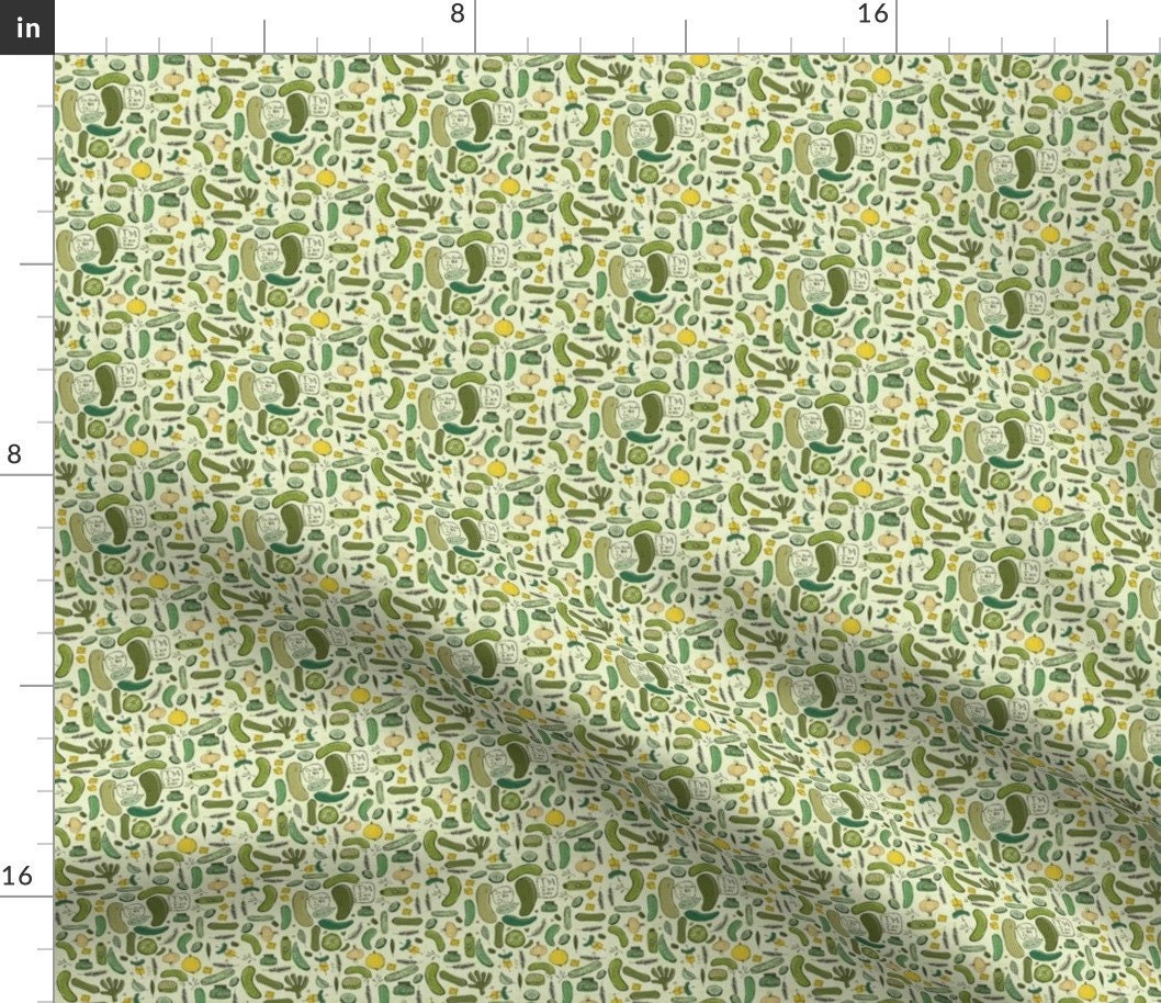 Kawaii Pickles Fabric I'M Kinda A Big Dill / Pickle/ | Etsy