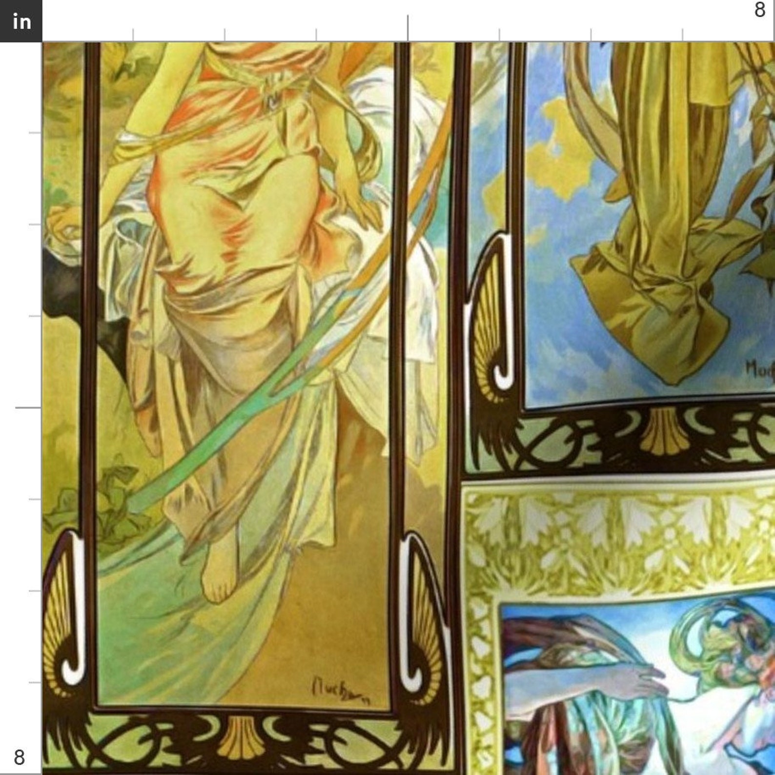 Mucha Fabric Mucha's Night and Day by Bonnie Phantasm - Etsy