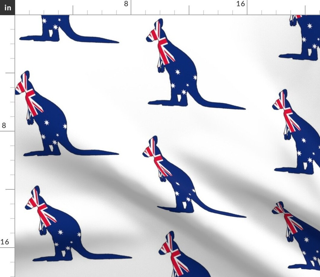 Kangaroo Fabric Kangaroo Quilt Square by Thinlinetextiles - Etsy