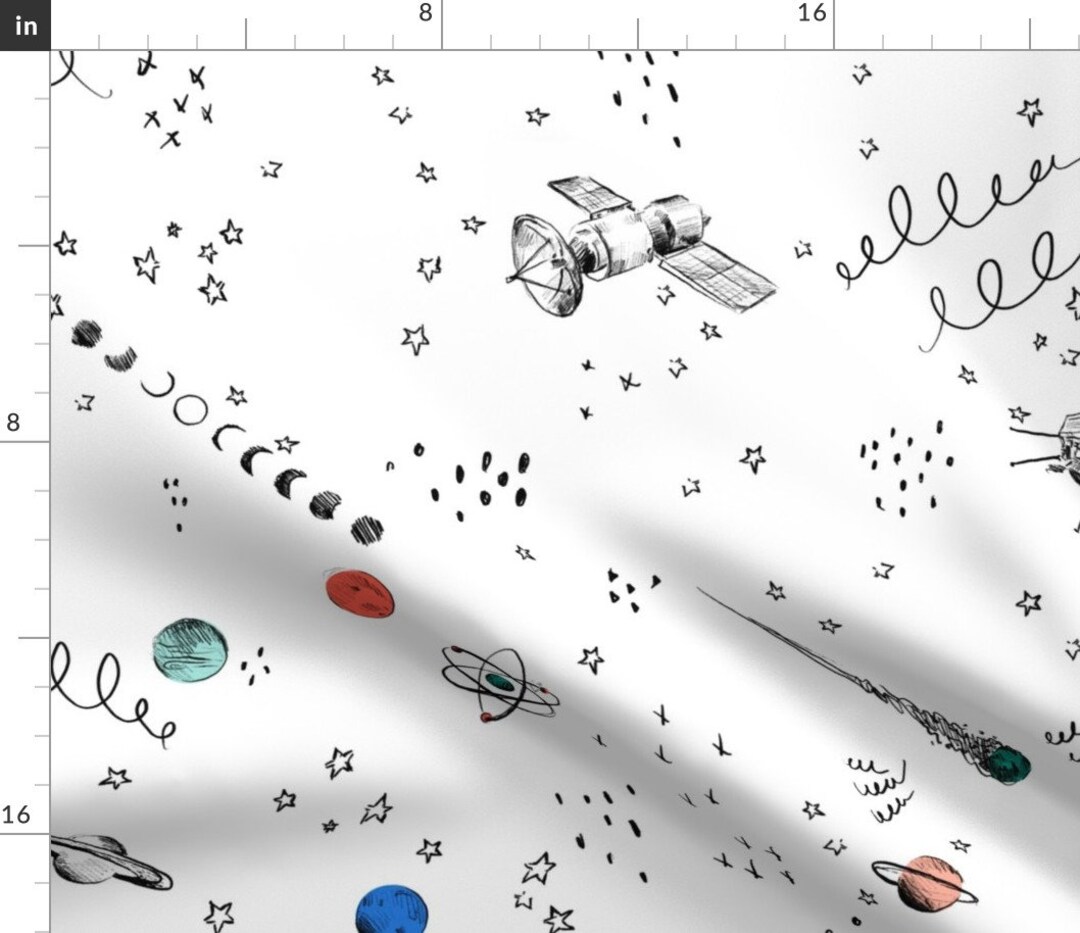 Outer Space Fabric Space Light Jumbo by Pattern State - Etsy