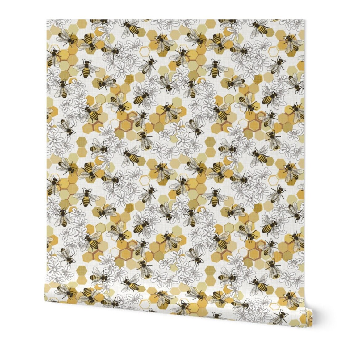 Bees Wallpaper Save the Honey Bees by Fernlesliestudio - Etsy