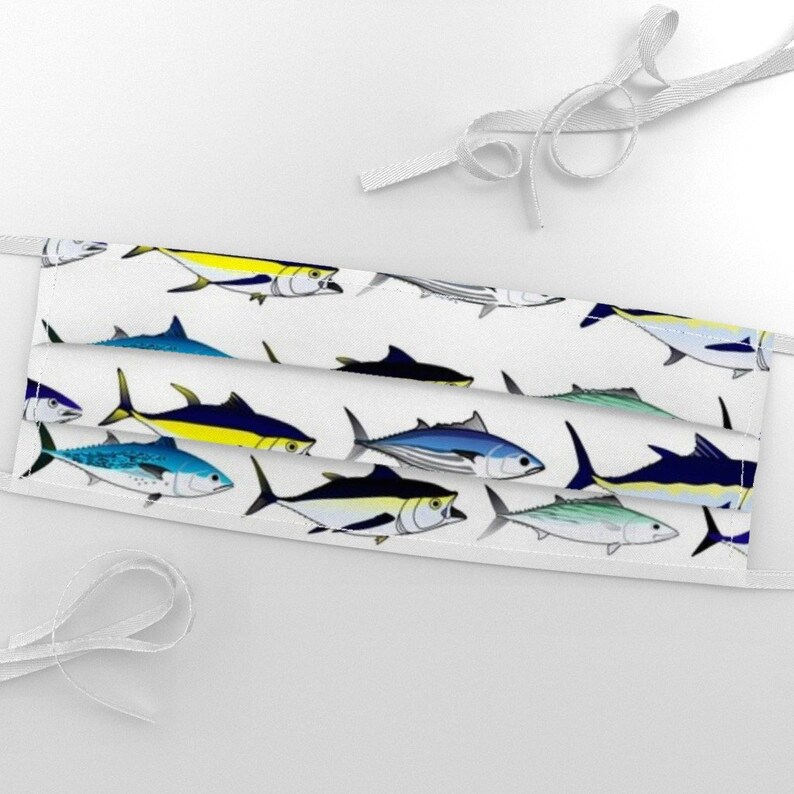 Big Tuna Fabric 7 Tuna Bigger by Combatfish Blue Summer | Etsy