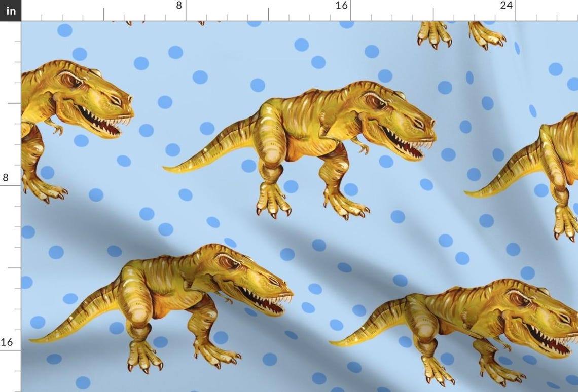 T Rex Fabric - T Rex Attack!! by Taraput - Baby Dino Nursery Decor ...