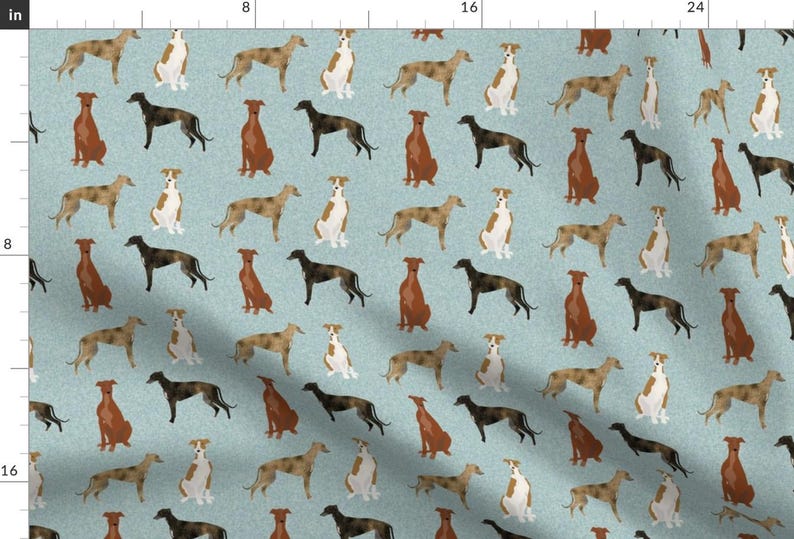 Greyhound Fabric - Greyhound Pet Quilt B Coordinate Nursery Dog Quilt ...