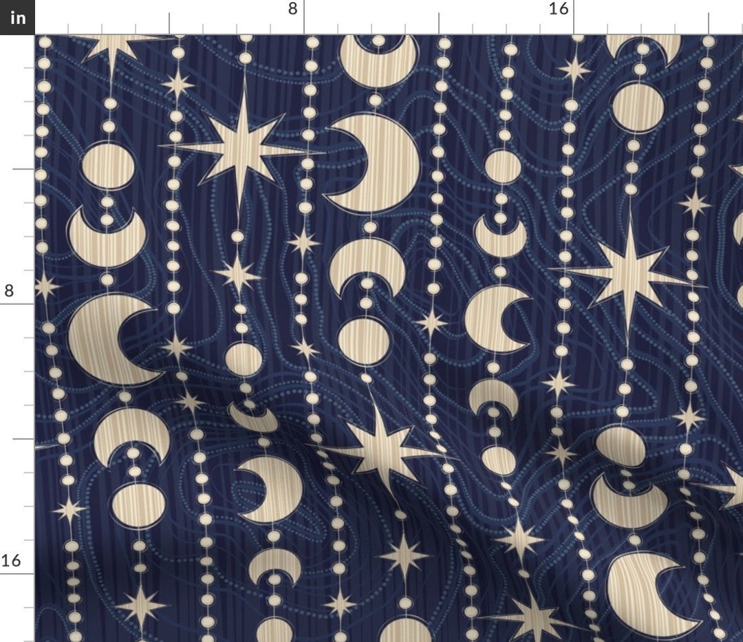 Celestial Fabric Stars and Moons by Mariliineira Garland Astronomy ...