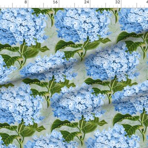 Hydrangea Fabric hydrangea on Skeleton Leaves by Linsart Hydrangea ...