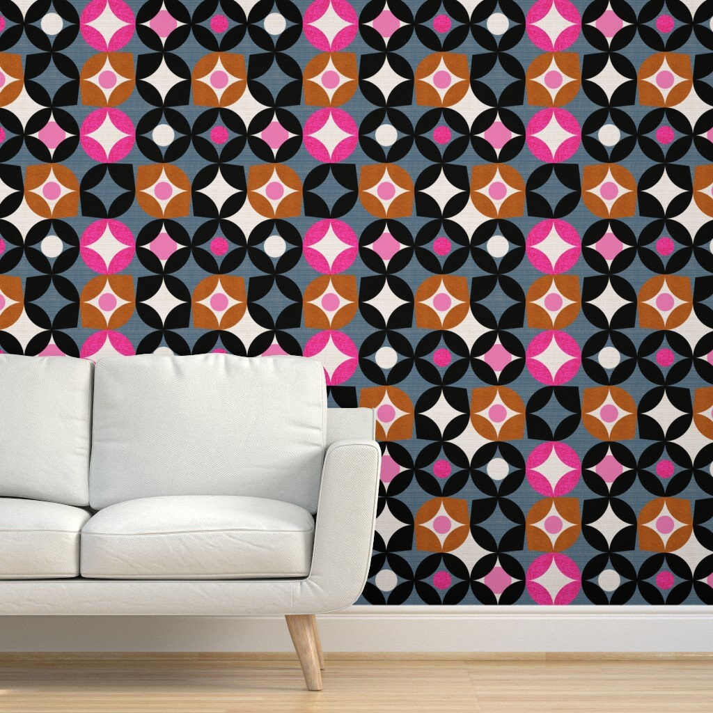Mod Wallpaper Desert Mid Century Modern by Ottomanbrim | Etsy