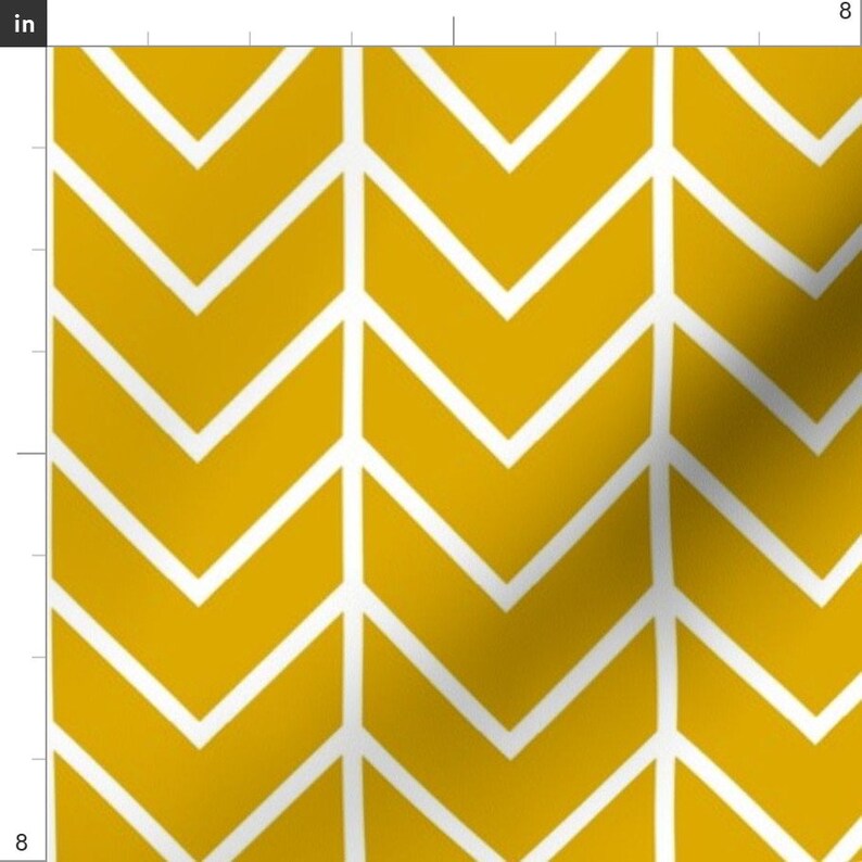 Chevron Fabric Golden Yellow Mustard Chevron by Ivieclothco - Etsy