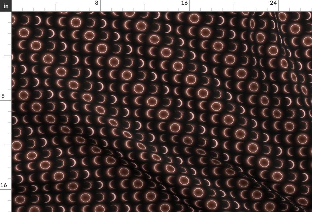 Modern Celestial Apparel Fabric - Solar Eclipse Matrix by Xoxotique ...