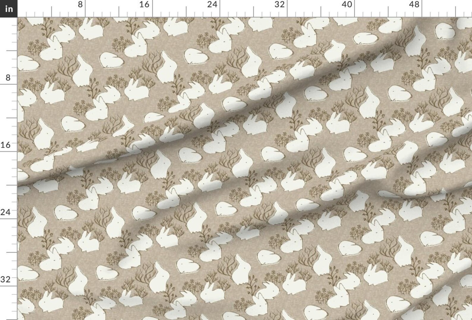 Hare Fabric - Arctic Hare {fawn} by Ceciliamok - Arctic Hare Brown ...