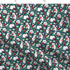 Pet Rat Fabric - Rats Love Strawberries by Micklyn - Strawberry Small ...