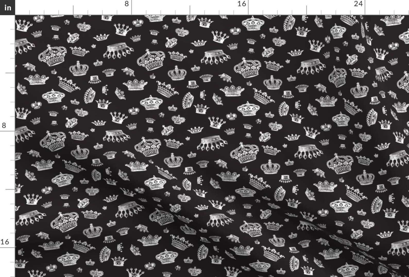 Royalty Fabric - Royal Crown Jewels Kind Queen Prince Princess Neutral ...