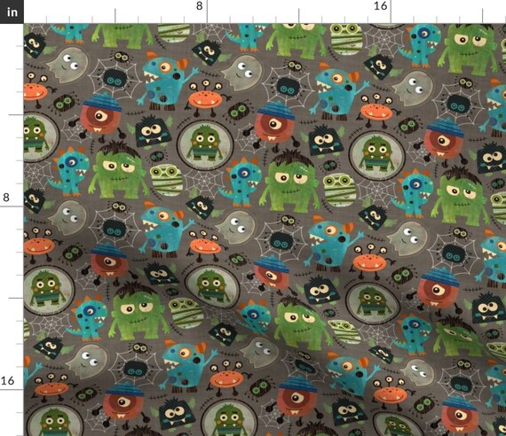 Cute Monsters Fabric Little Monsters by Sarah Treu - Etsy