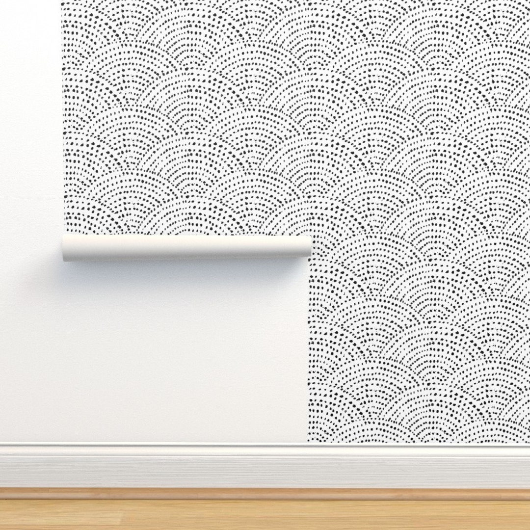Dots Wallpaper Large Ink Dot Scales by Crumpetsandcrabsticks - Etsy