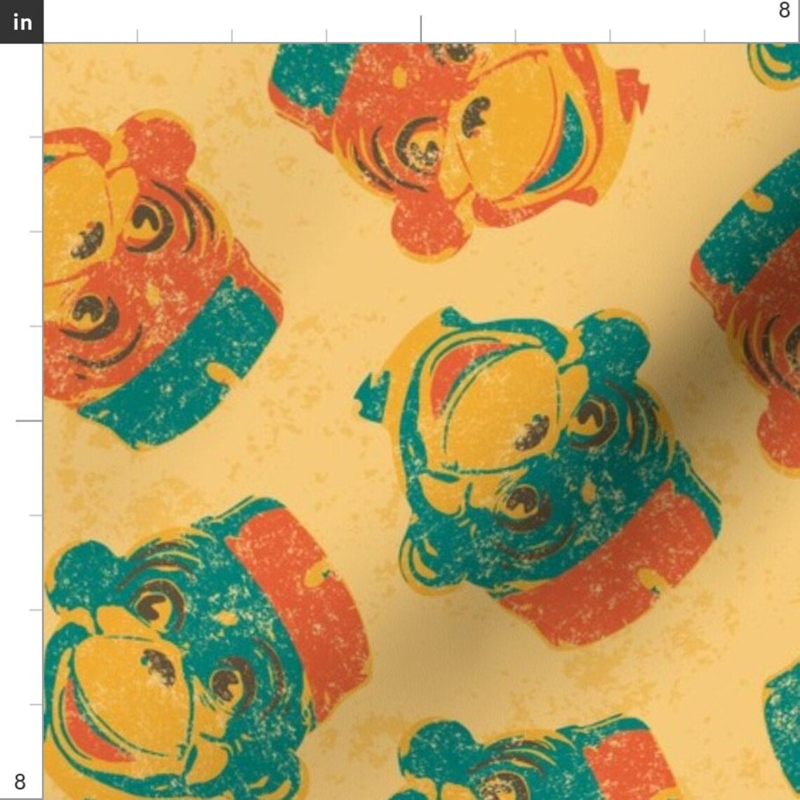 Monkey Fabric Vintage Monkey by Mariafaithgarcia Vintage - Etsy