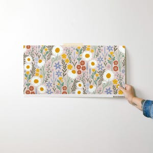 British Florals Wallpaper - British Spring Meadow by Handypanda - Blush ...