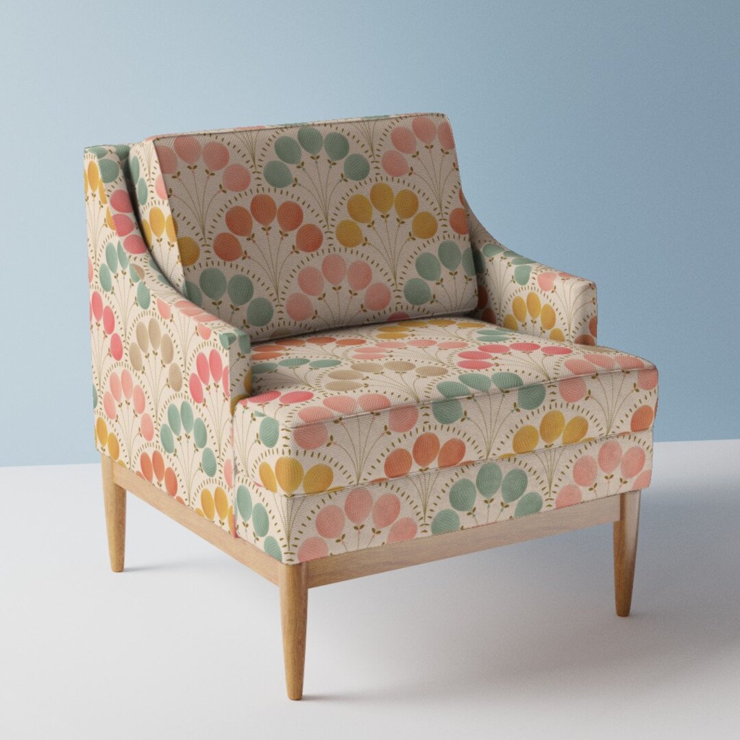 Birthday Balloons Upholstery Fabric Colorful Balloons by - Etsy