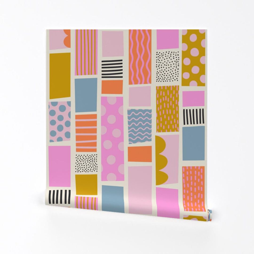 Stripes Removable Peel and Stick Wallpaper - Multi Pattern Multi ...