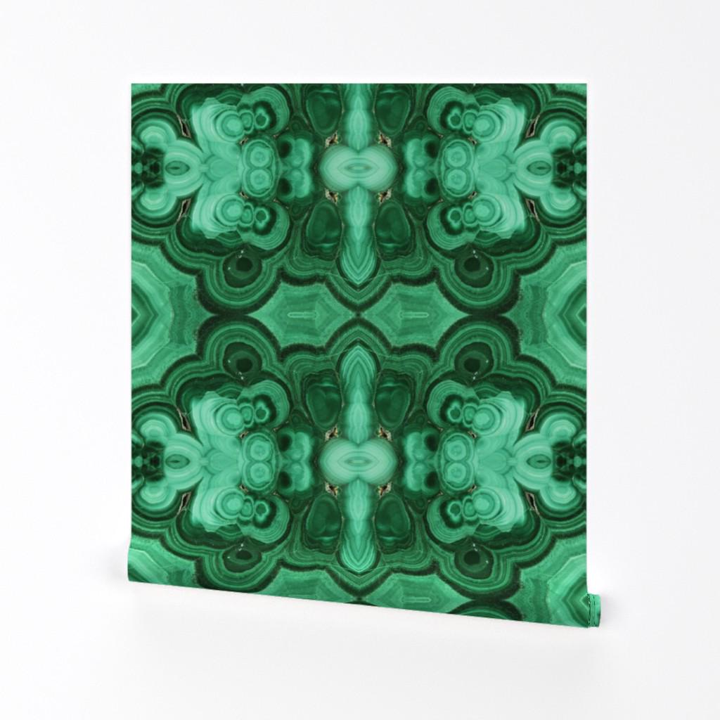 Mirrored Malachite Wallpaper - Malachite Large Scale by Pricedesigns ...
