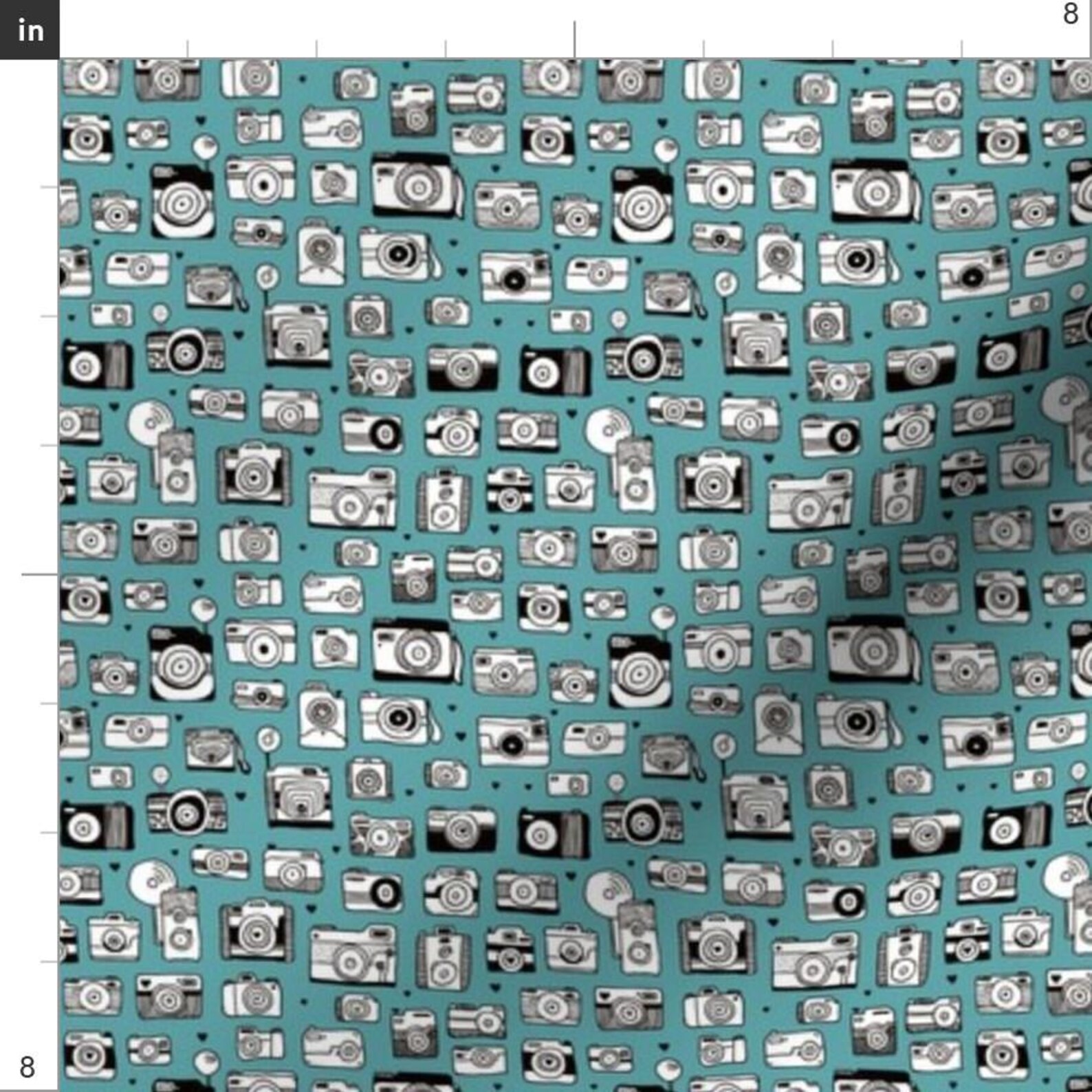 Camera Fabric - Vintage Camera Memories Cool Retro Toy Camera ...
