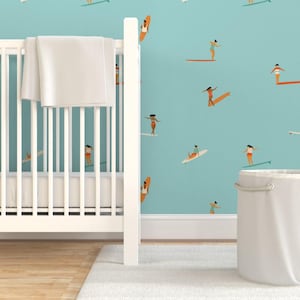 Surfing Wallpaper - Soul Surfers Light Blue by Tasiania - Blue Surfers ...