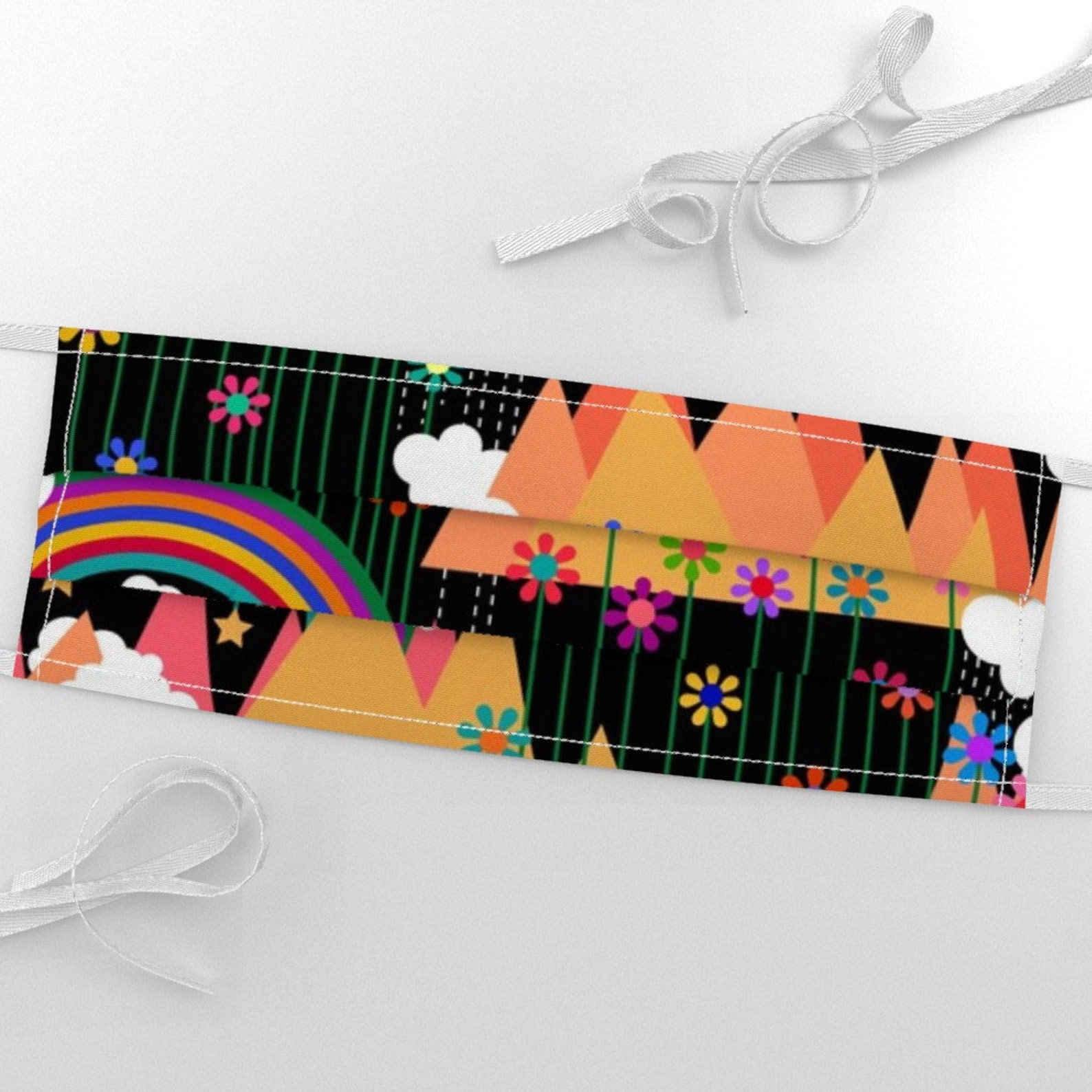 Rainbows Fabric Adventure Time in the 1970s by Vo Aka | Etsy