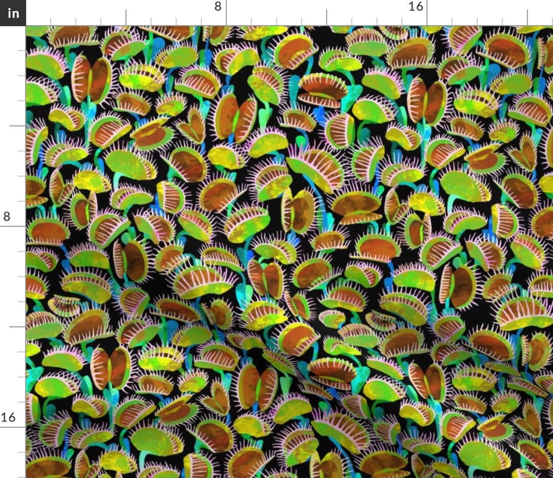 Fly Trap Fabric Venus Fly Traps by Desertfable Carnivorous - Etsy